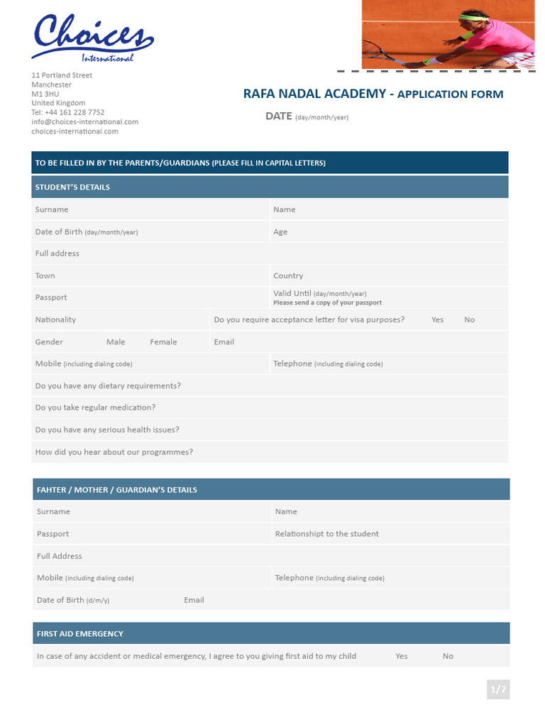 Rafa-Nadal-Academy-Application-Form | PDF