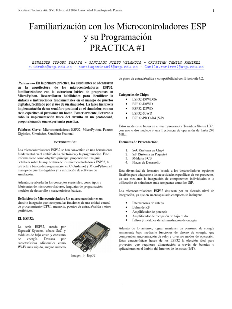 practica 1 micros 2 | PDF | Microcontrolador | Lenguaje de programación