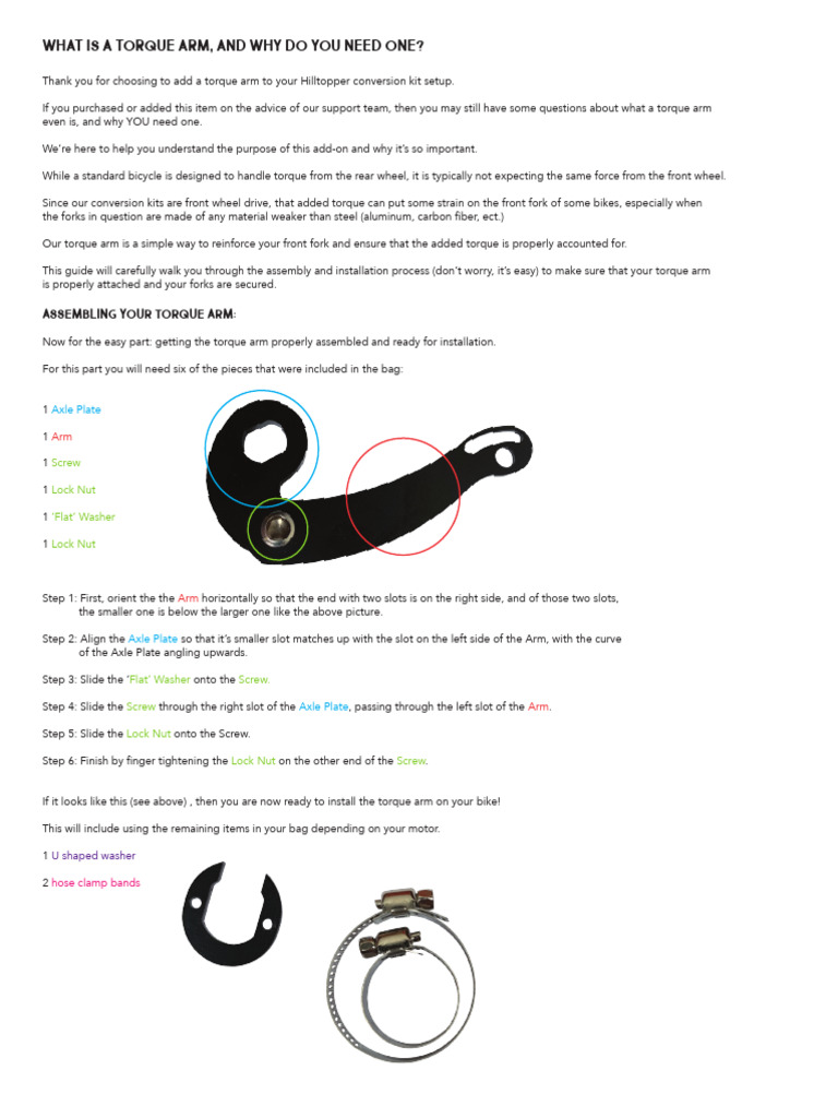 Torque Arm Assembly and Installation | Download Free PDF | Screw ...