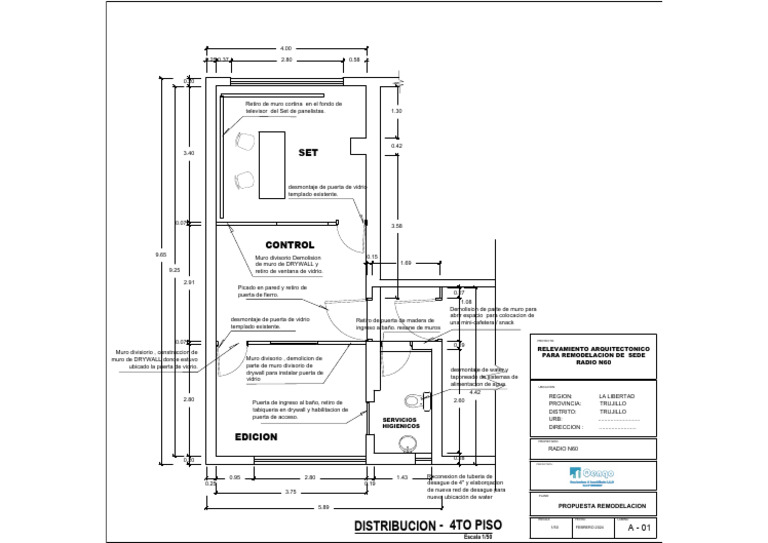 Remodelación Sede Radio N60 Trujillo | PDF