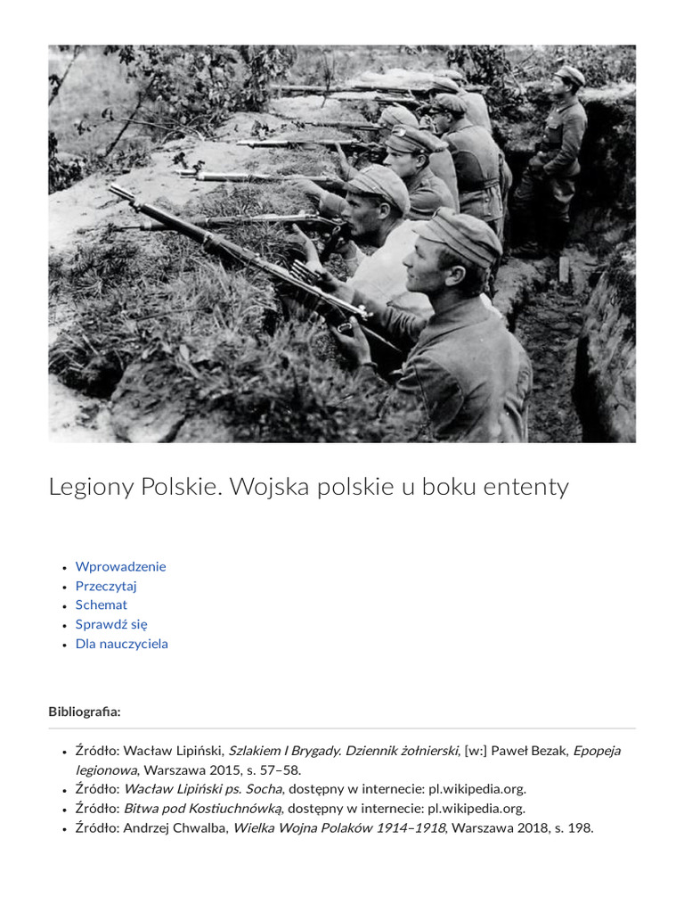 Legiony Polskie Wojska Polskie U | PDF
