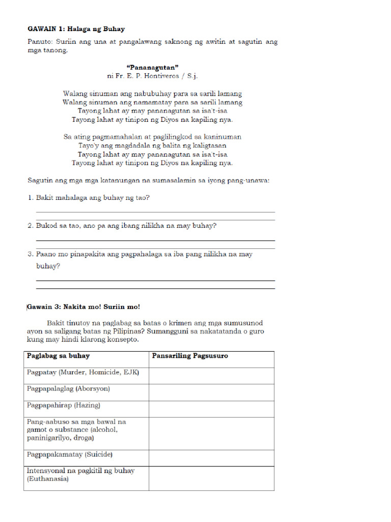 Activities For Esp | PDF