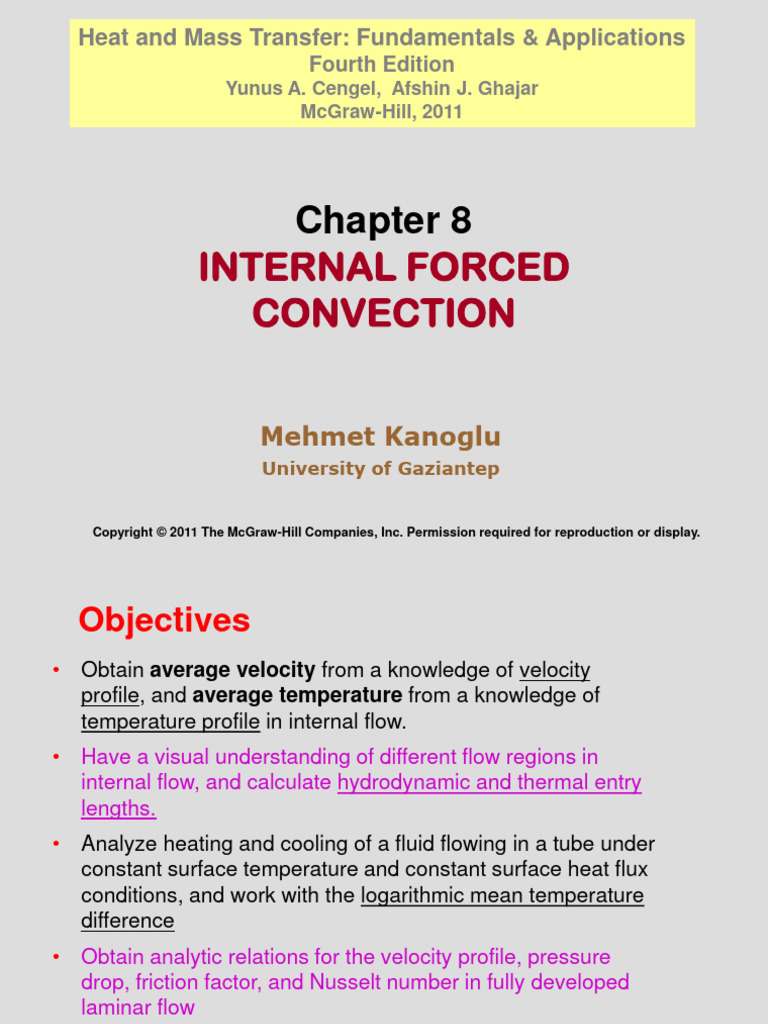 Heat - 4e - Chap08 - Internal Convection-St | PDF | Fluid Dynamics | Reynolds Number