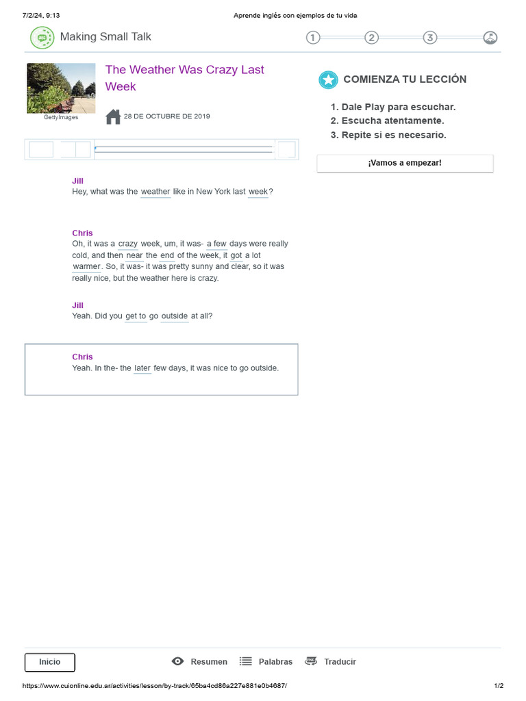 Lección Ingles 4 | PDF