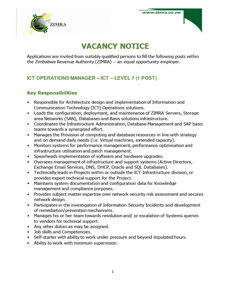 Vacancy Notices | Download Free PDF | Computer Network | Web Service