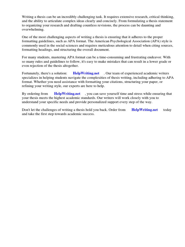 Reference Thesis Apa Format | PDF | Apa Style | Citation