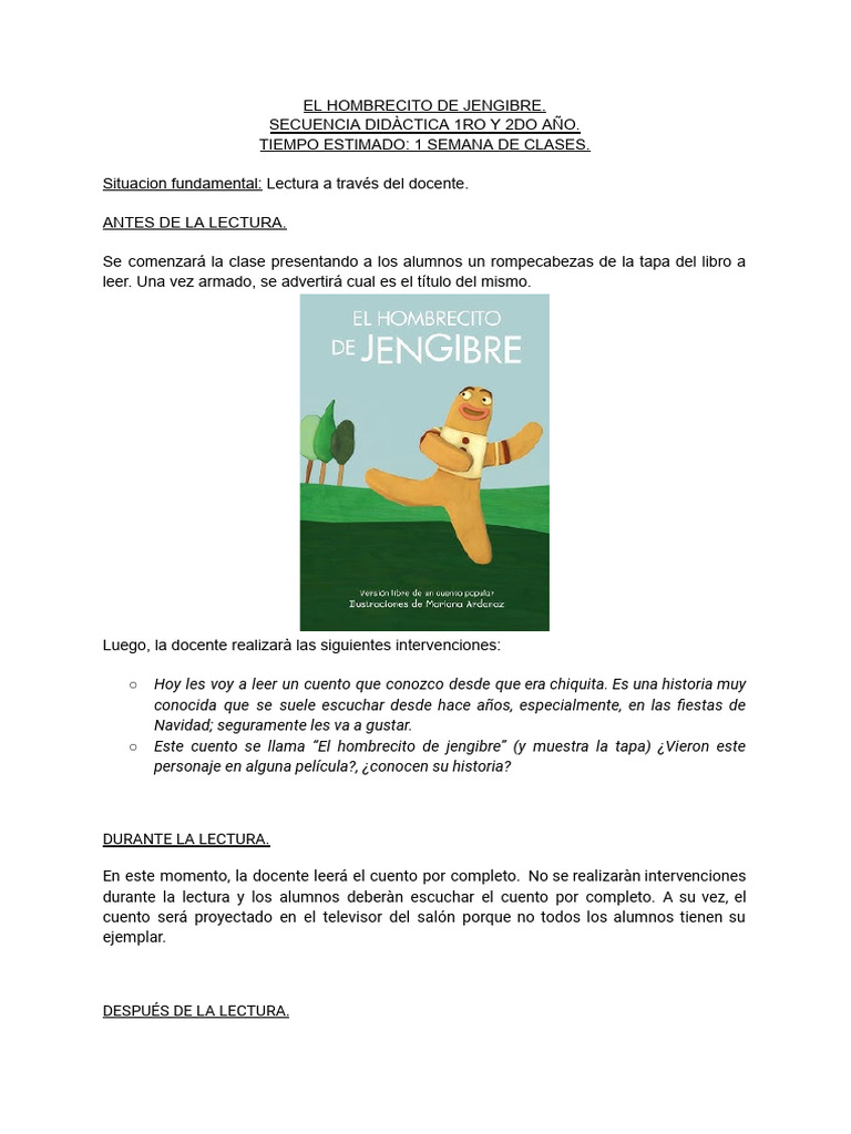 El Hombrecito de Jengibre. | PDF