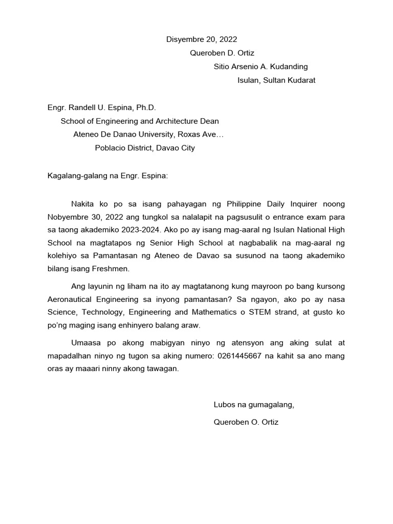 Iba't Ibang Mga Uri NG Liham | PDF