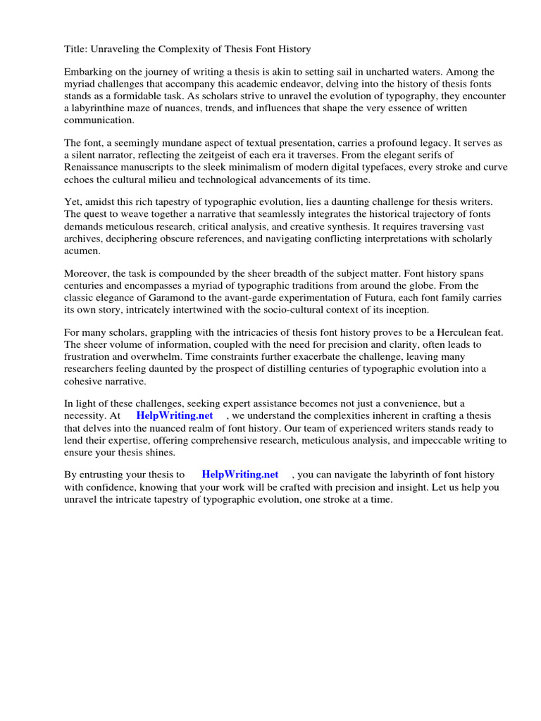 Thesis Font History | PDF | Typefaces | Typography