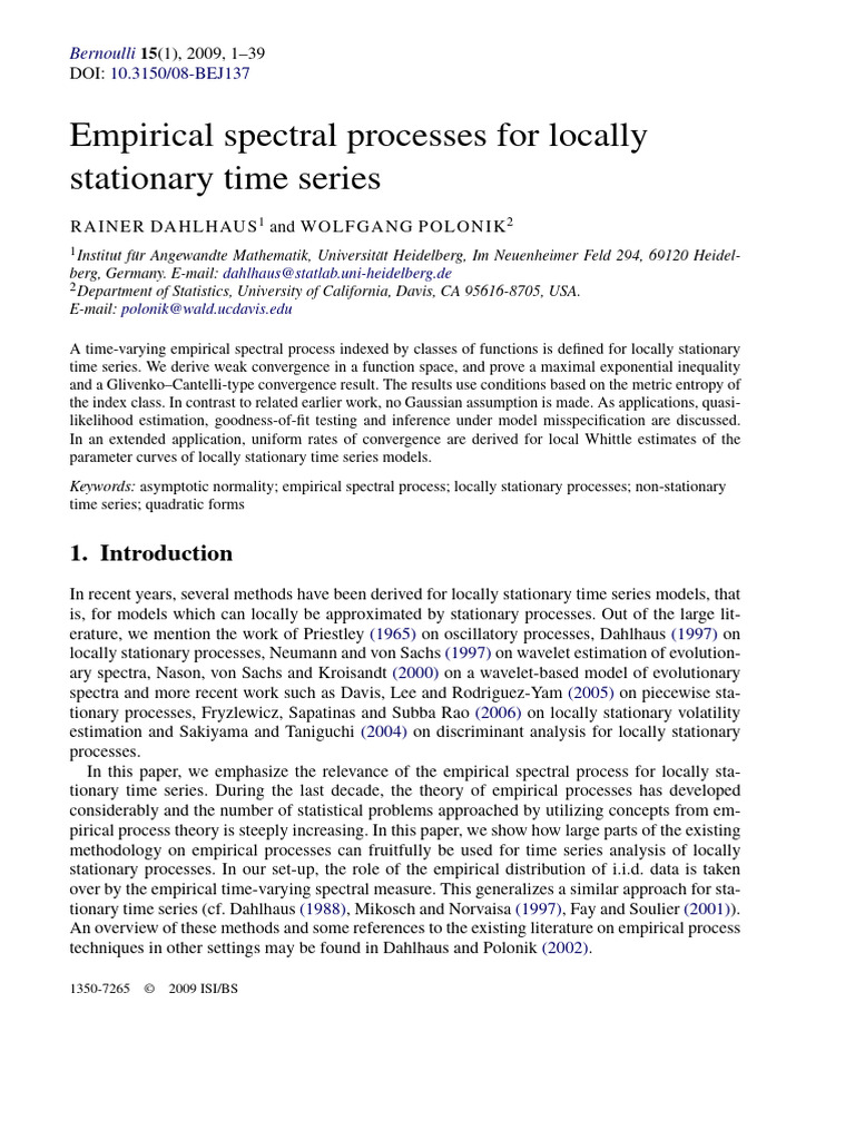 08 Bej137 | PDF | Time Series | Stationary Process