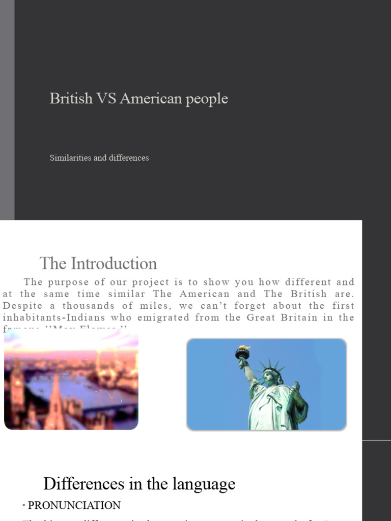 British VS American People | PDF
