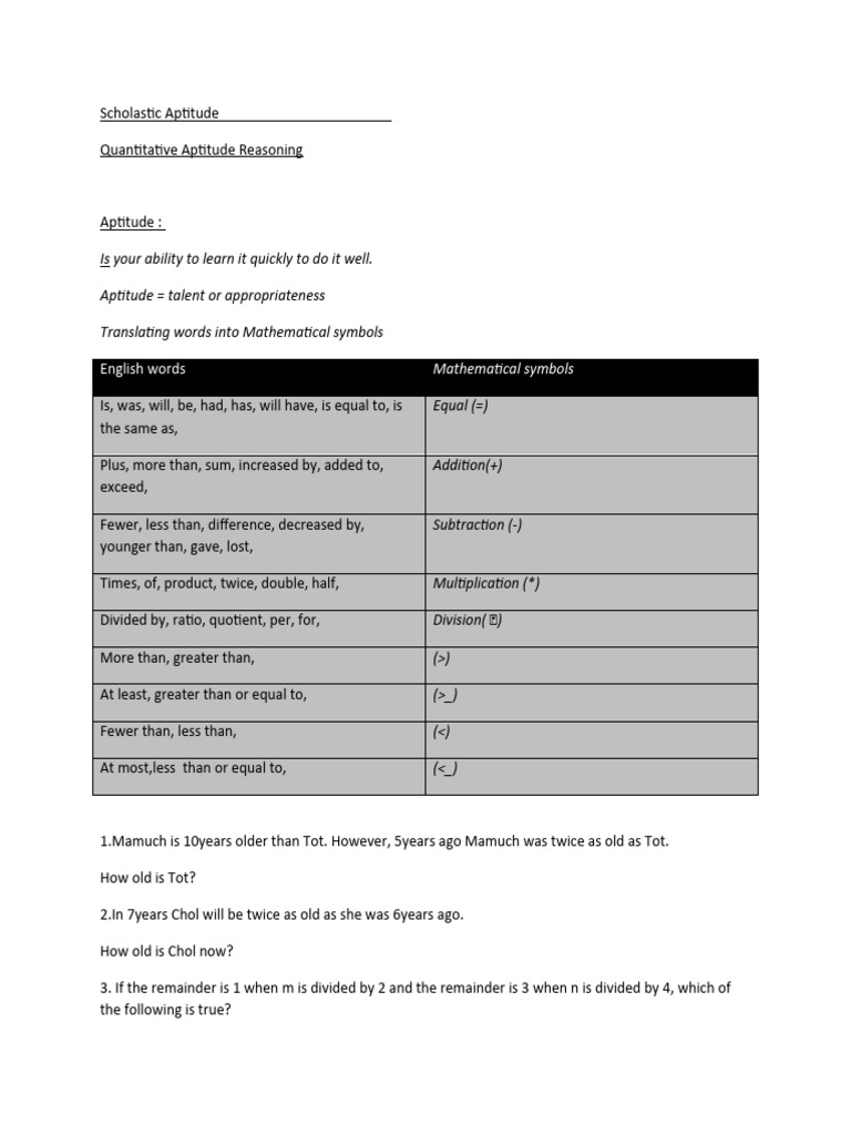 Quantitative Aptitude Reasoning | PDF