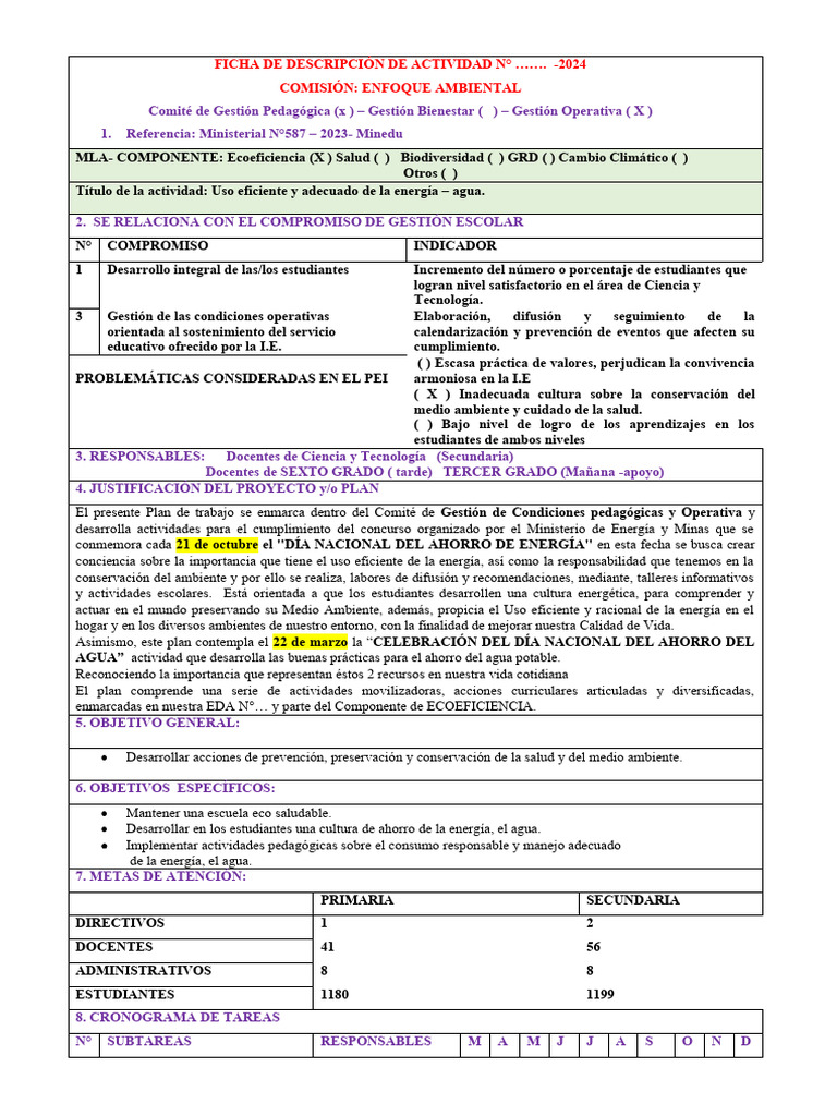 FICHA PAT-Ecoeficiencia - 2024 | PDF
