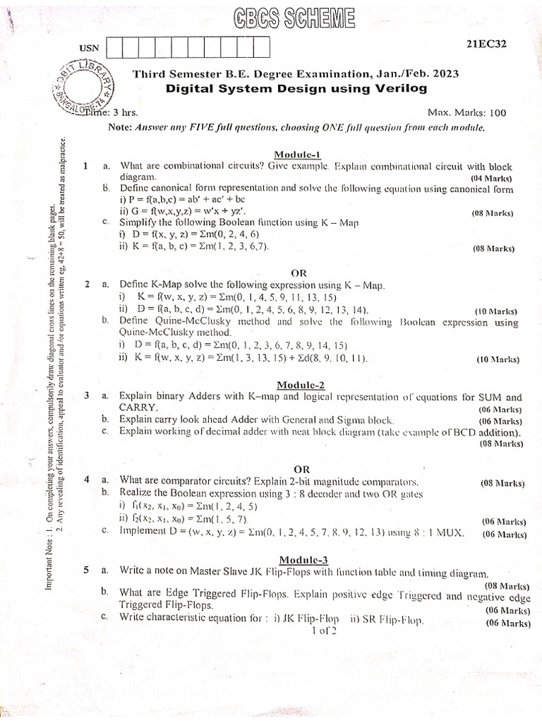 DSDV JAN 2023 Question Paper | PDF
