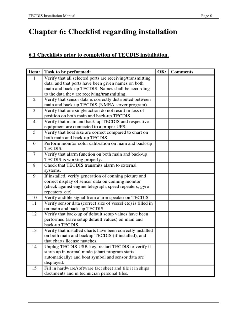 TECDIS Checklist en Rev 1 - 9 | PDF | Icon (Computing) | Software