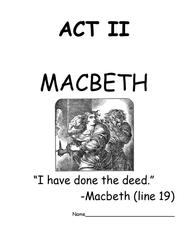 Macbeth - ACT - II - Packet KEY | PDF | Macbeth | Guilt (Emotion)