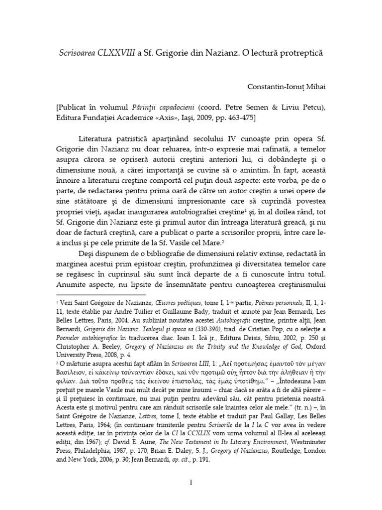 Scrisoarea_178_a_Sf_Grigore_de_Nazianz | PDF