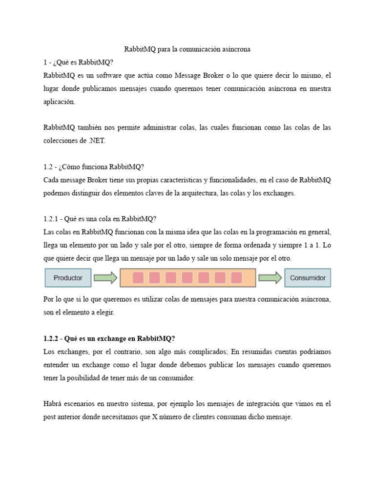 Clase 11 RabbitMQ para La Comunicación Asíncrona | PDF | Informática ... Clase 11 RabbitMQ para La Comunicación Asíncrona | PDF | Informática ...