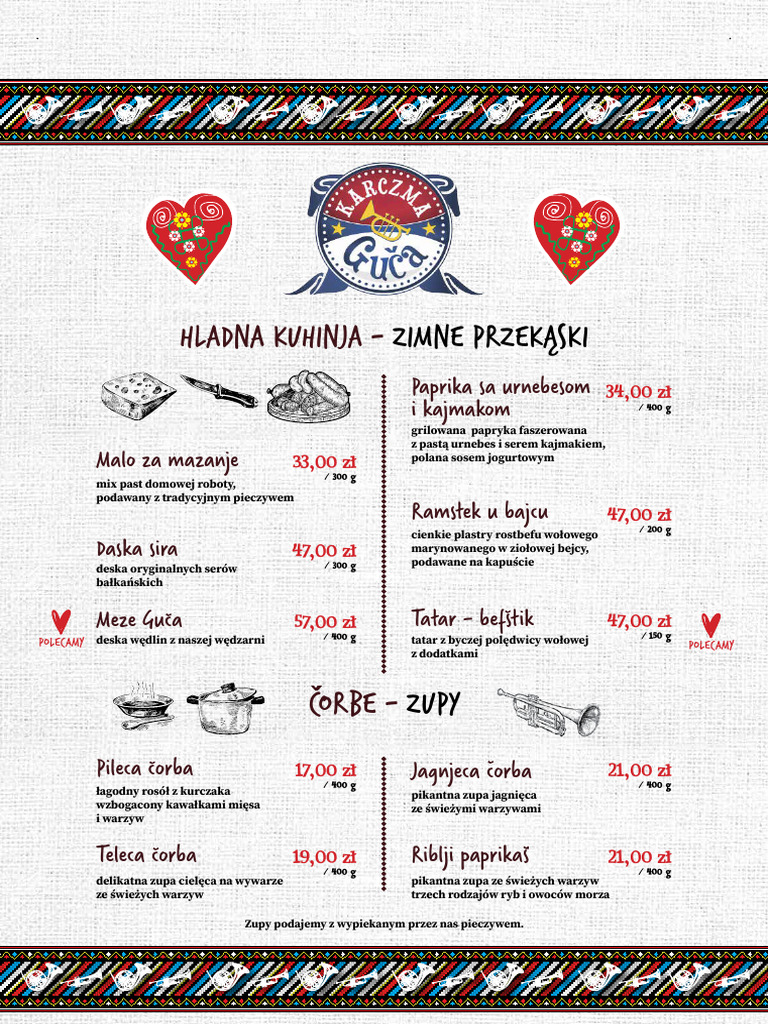 KARCZMA GUCA Menu Wersja PL Lores 07 2022 | PDF