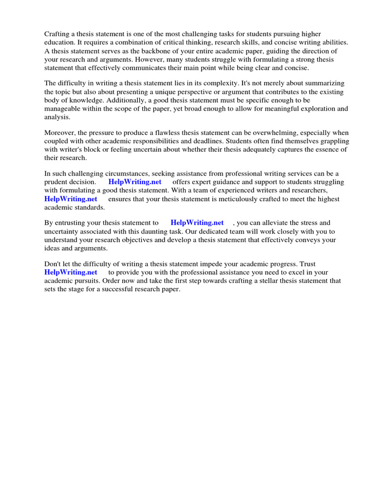 Formulating A Good Thesis Statement | PDF | Career & Growth | Science ...