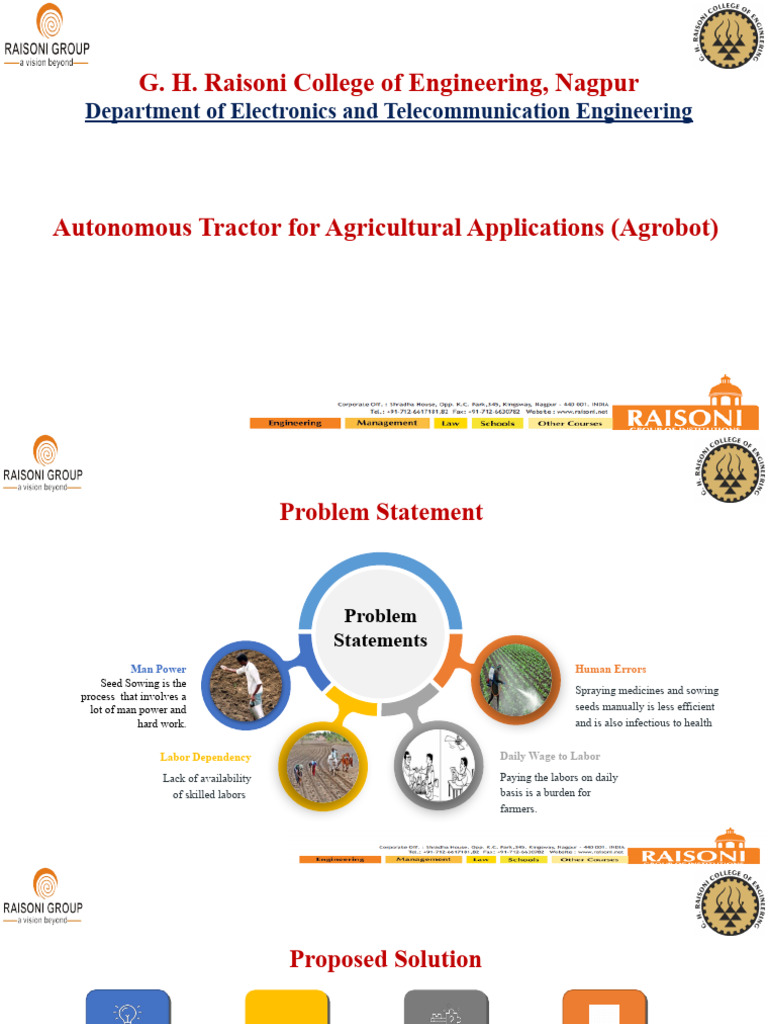 Agrobot Project Ppt 1 2 Pdf