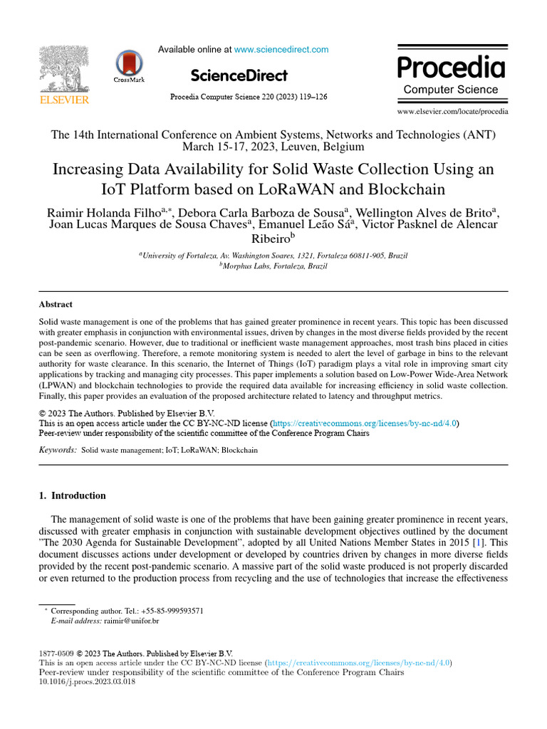 Increasing-Data-Availability-for-Solid-Waste-Collection-U_2023_Procedia-Comp | PDF | Information ...