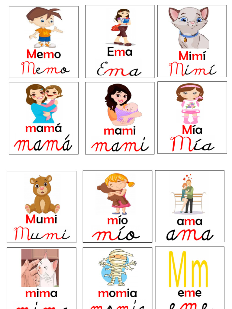 Cartillas Pequellas Del Fonema m y p | PDF