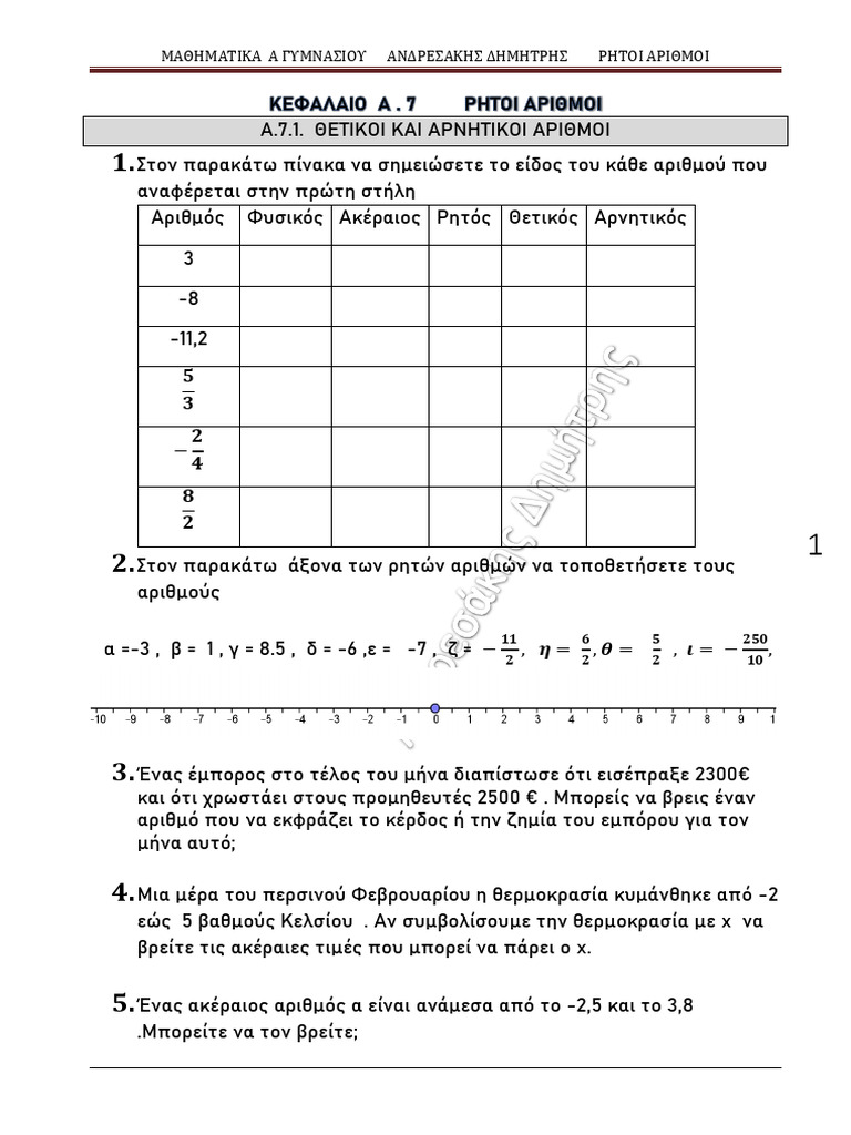 ΚΕΦΑΛΑΙΟ-7 2021 Askiseis | PDF