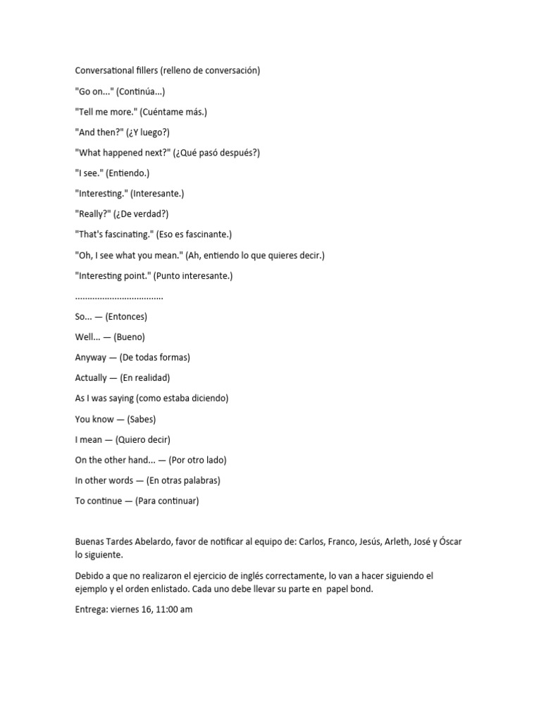 Conversational fillers | PDF