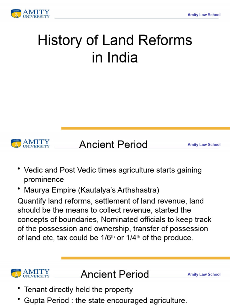 History of Land Reforms in India | PDF | Economies