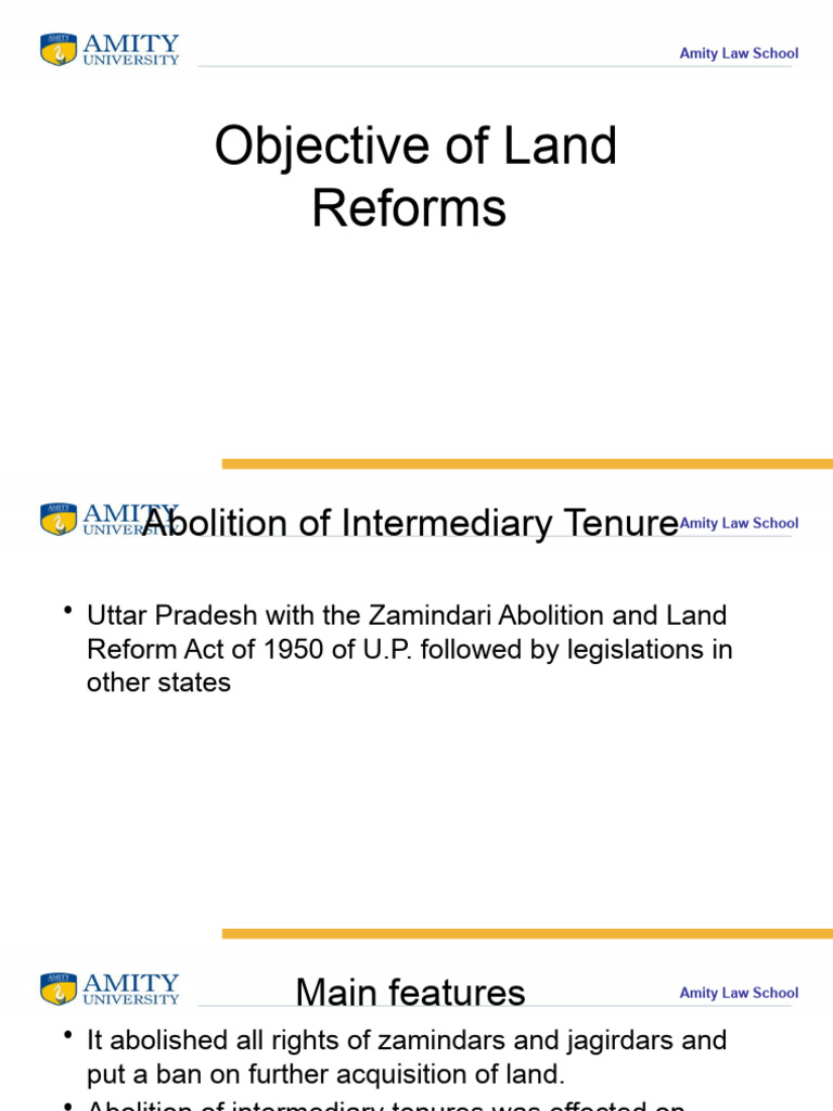 Land Reforms: Challenges & Insights | PDF | Leasehold Estate | Eviction
