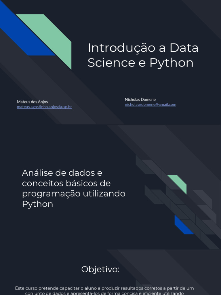 Introdução A Data Science e Python | Download grátis PDF | Python ...