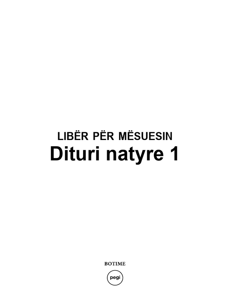 Dituri natyre 1- Liber per mesuesin (1) | PDF