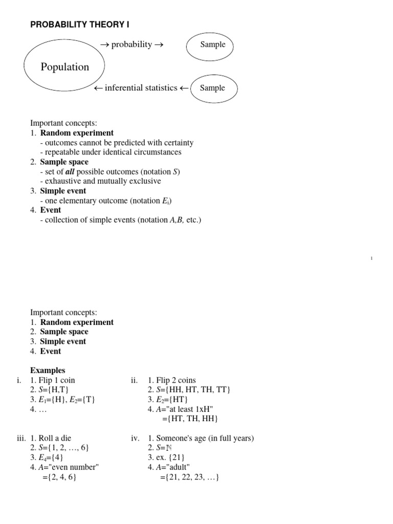 Statif - 2 - Slides Probability I | PDF | Probability | Sampling (Statistics)