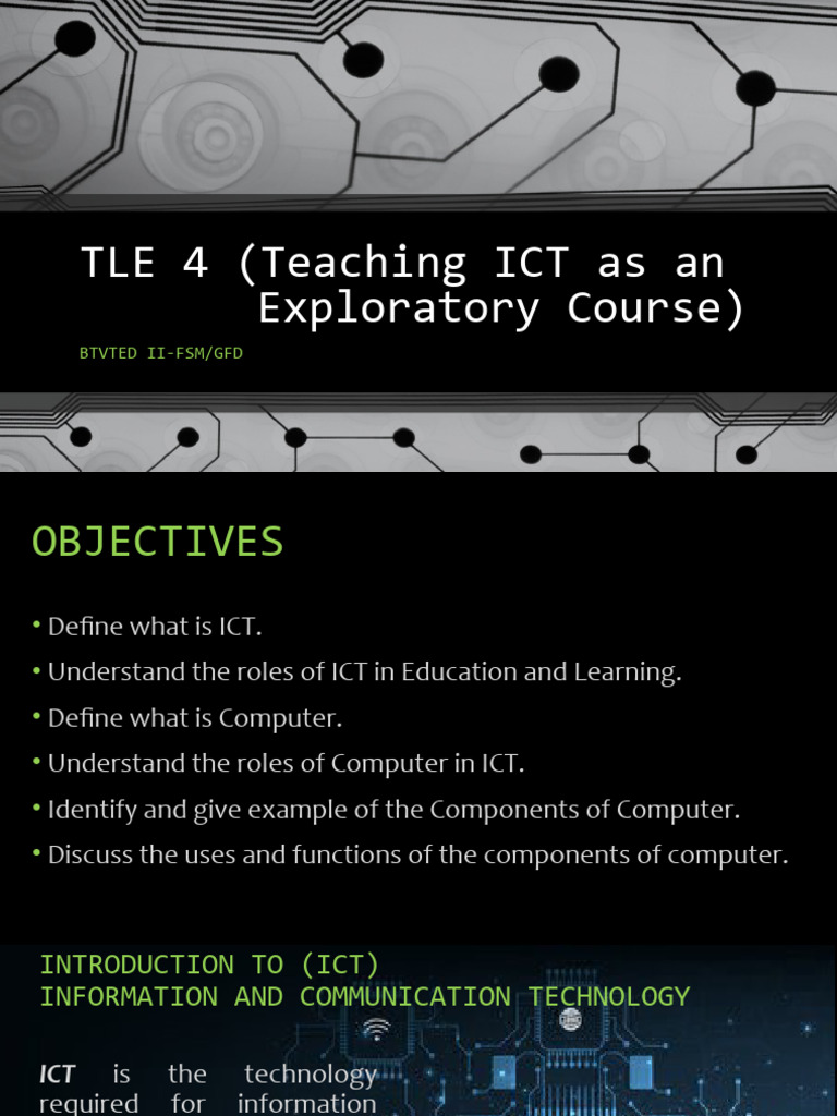 Topic 1 Introduction To ICT TLE 4 | PDF | Computer Data Storage | Random Access Memory
