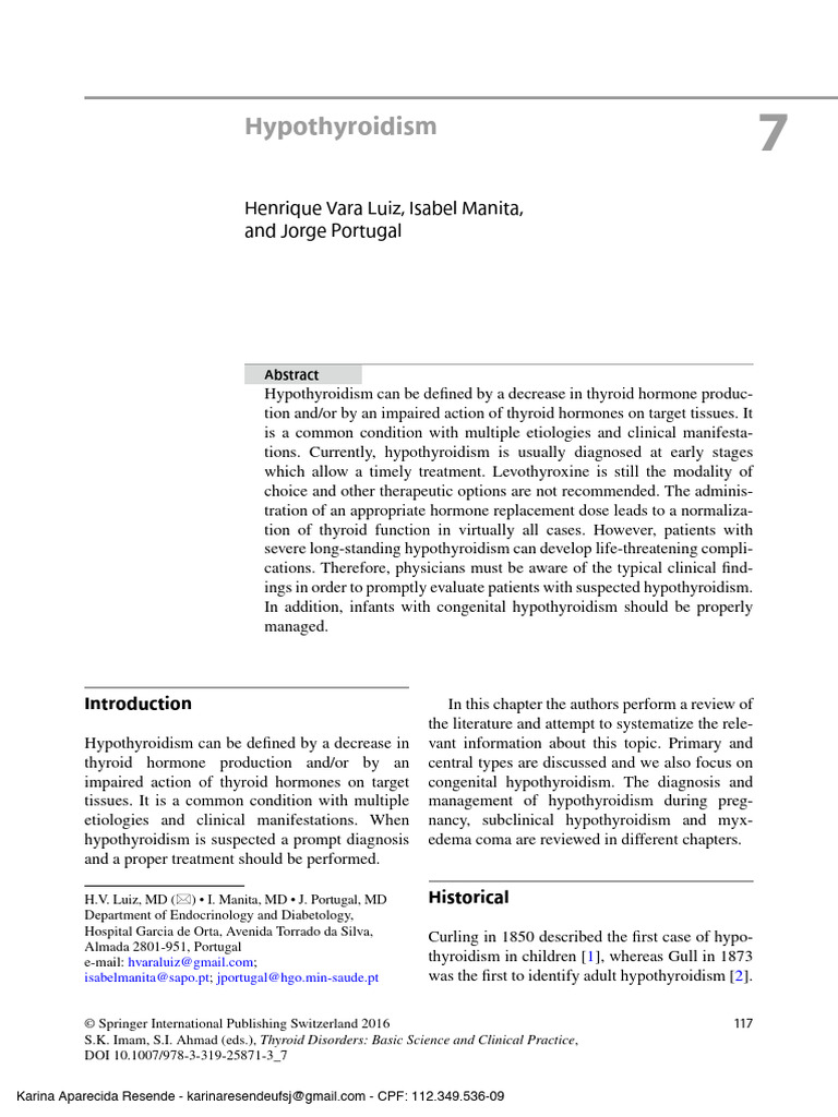 Hipotireoidismo- paper | PDF | Hypothyroidism | Thyroid Stimulating Hormone