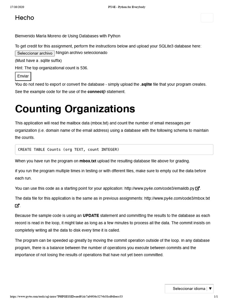 Counting Email in A Database | PDF | Business | Computers