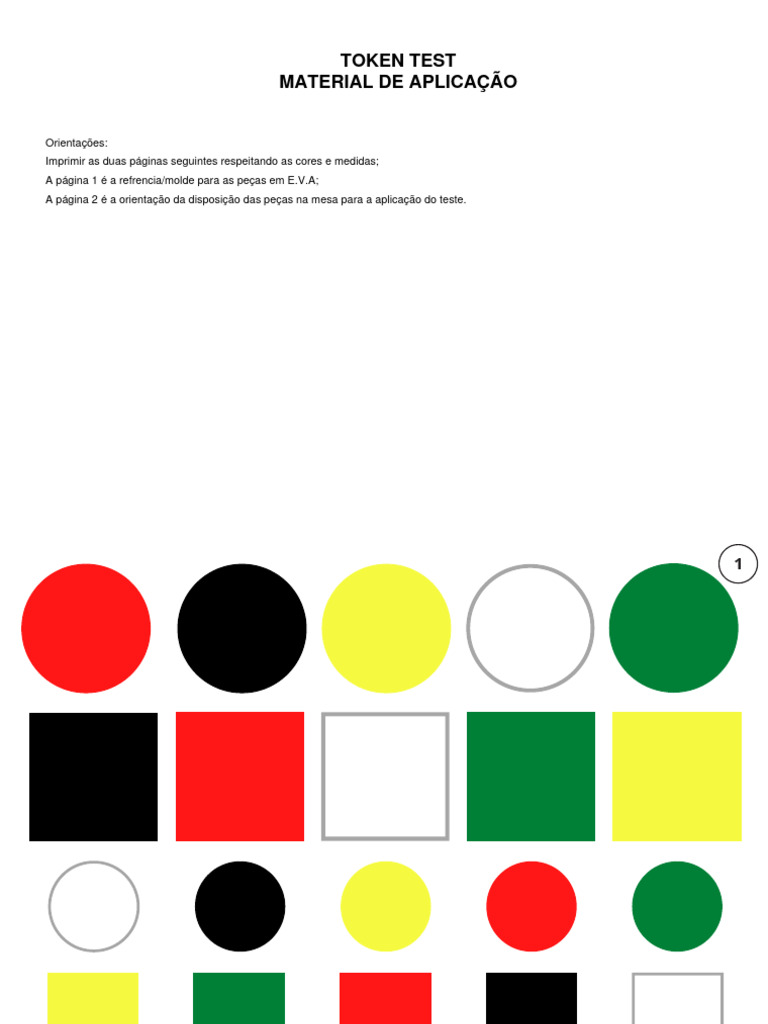Token Test Reduzido - APLICAÇÃO | PDF