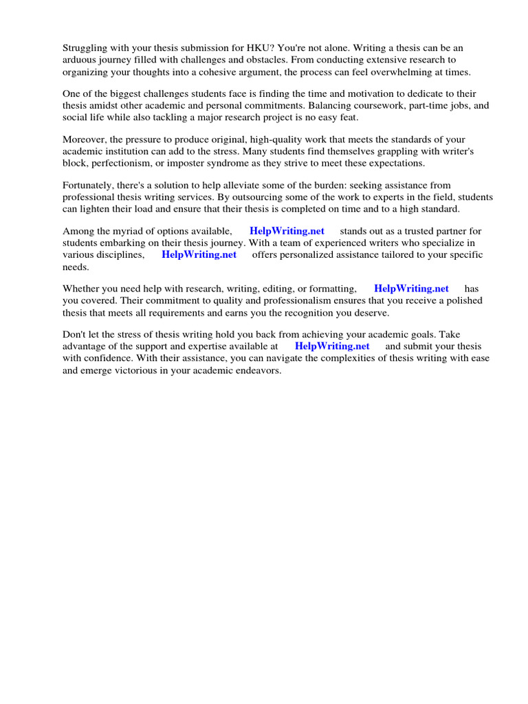 Hku Thesis Submit | PDF | Thesis | Letter Case