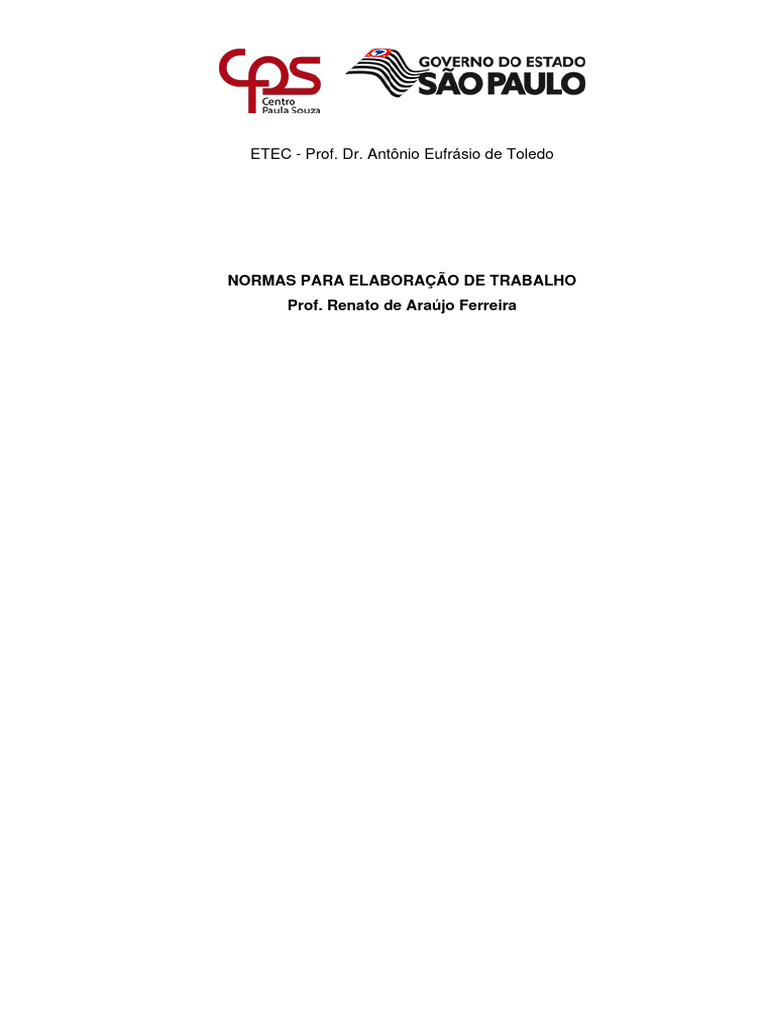Normas para Desenvolver Texto de TCC | PDF | Citação | Caixa alta e ...