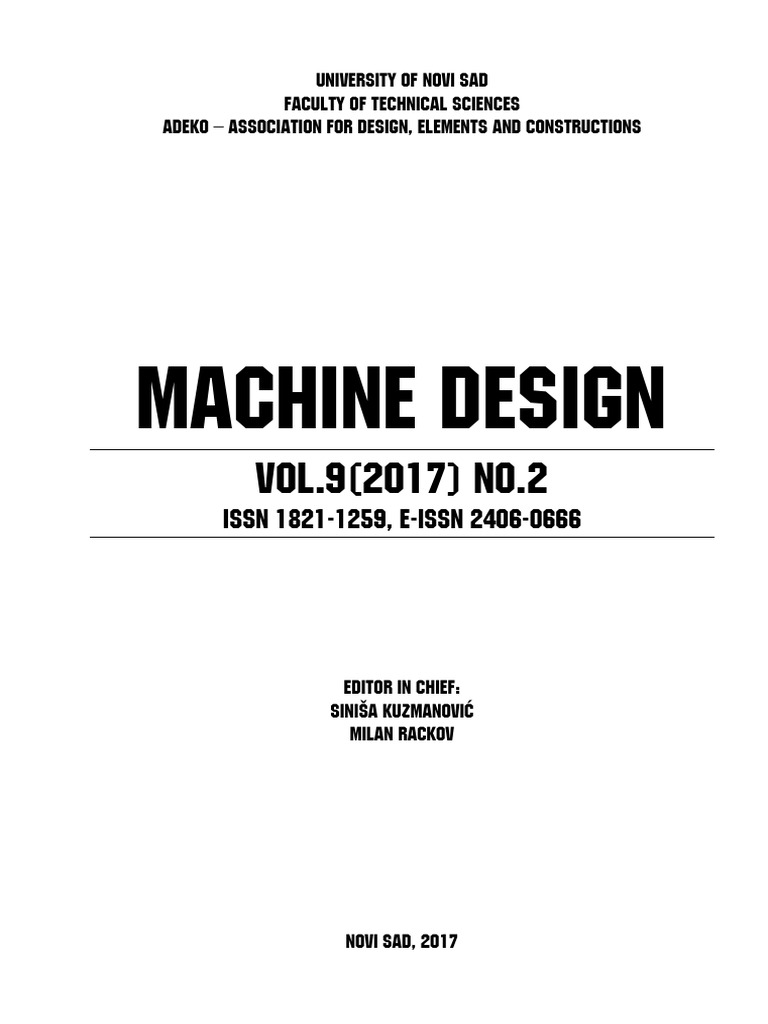 siniša kuzmanović MACHINE DESIGN HANDBOOK | PDF | Gear | Wear