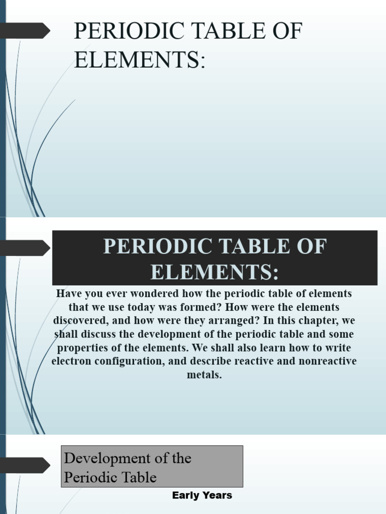PERIODIC-TABLE-OF-ELEMENTS | PDF | Periodic Table | Electron Configuration