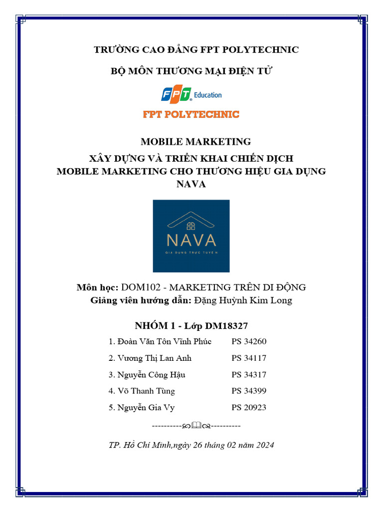 Asm Final Mobile Marketing Nhom1 | PDF