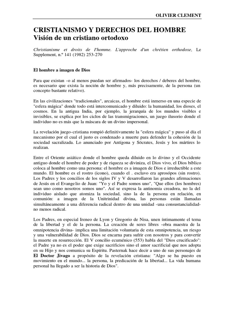 088 Clement | PDF | Derechos humanos | Dios