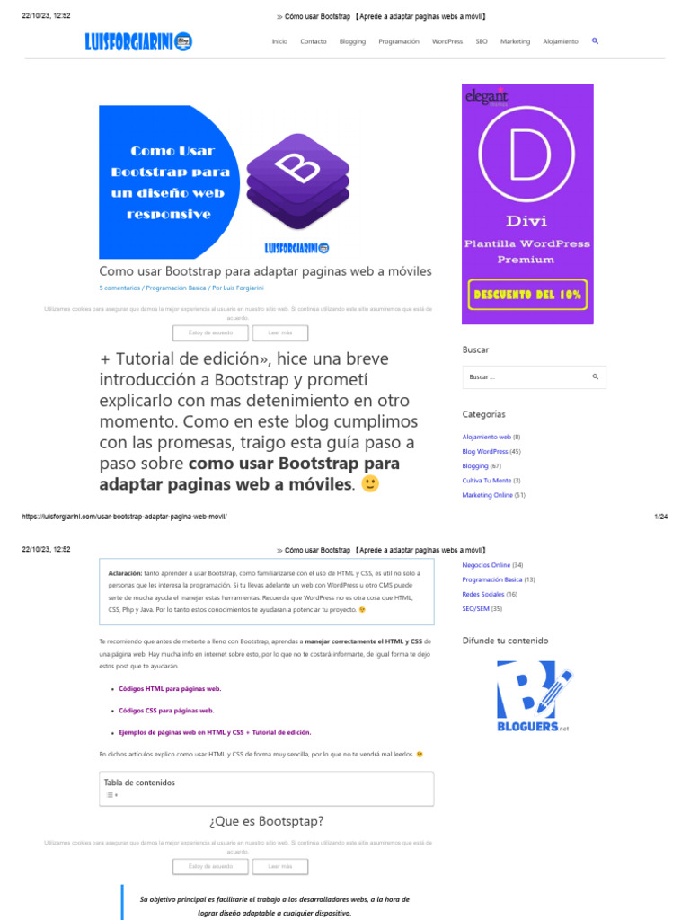 ≫ Cómo usar Bootstrap 【Aprede a adaptar paginas webs a móvil】 | Descargar gratis PDF | Bootstrap ...