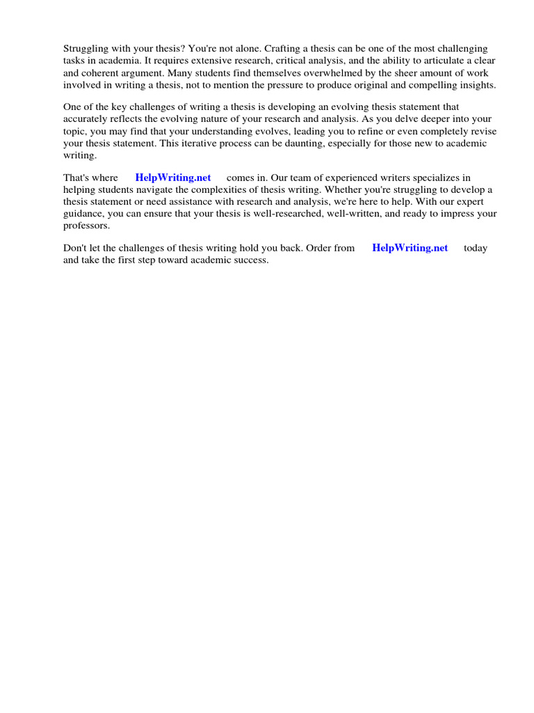 Define Evolving Thesis | PDF