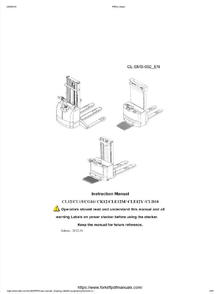 Noblelift Electric Stacker Manual | PDF | Business | Technology ...