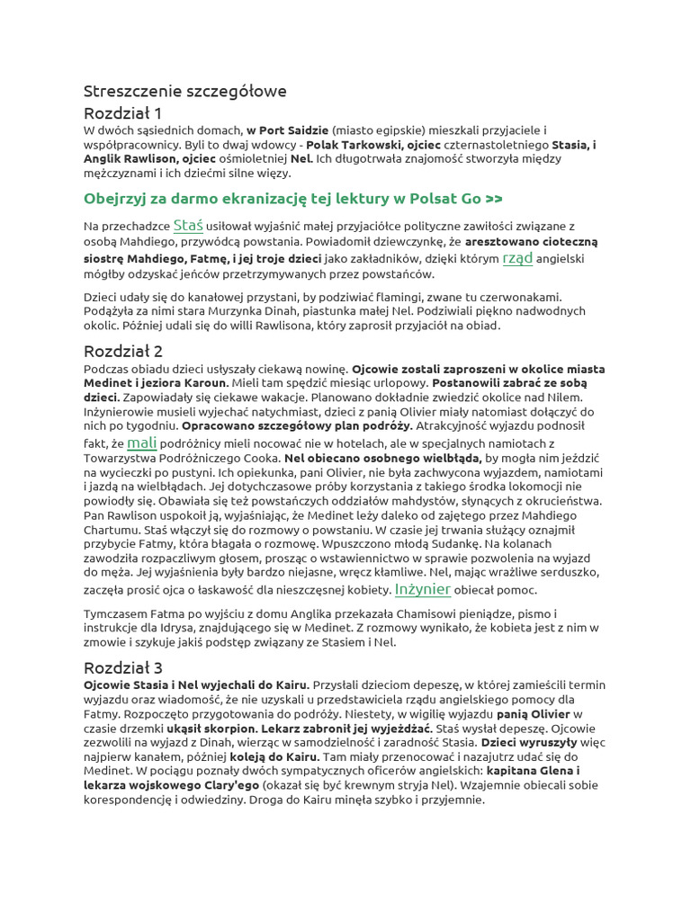 Streszczenie Szczegółowe | PDF