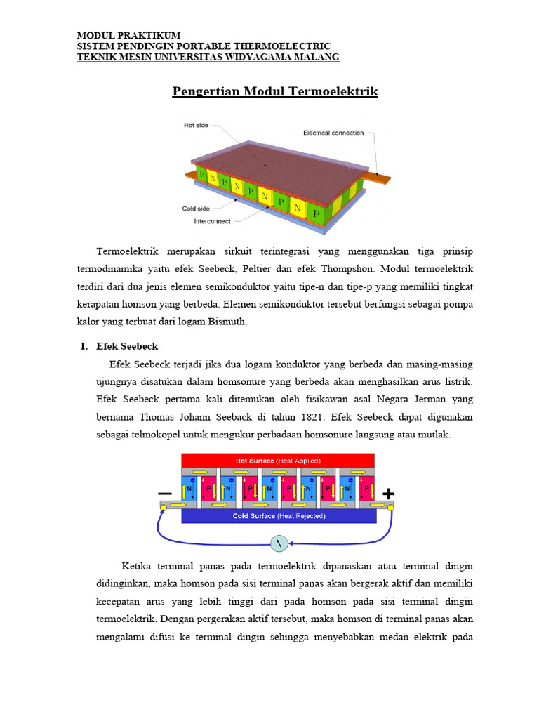 Sistem Pendingin Portabel Termoelektrik | PDF | Metode & Bahan Ajar ...