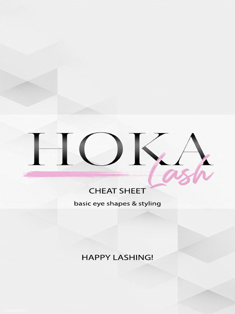 Eye Style Guide Cheat Sheet Hoka Lash | PDF